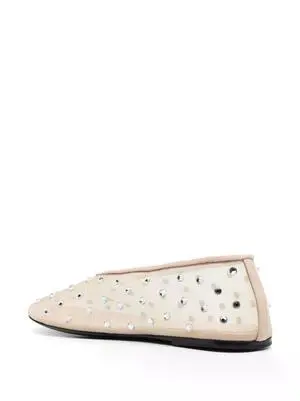 Khaite Marcy Mesh Ballet Pumps - Neutrals