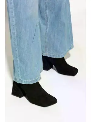VIC MATIE Square Toe Zip Fastening Block Heel Boots