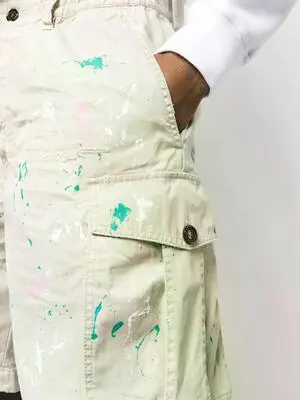 Dsquared2 Paint Splatter Cargo Shorts