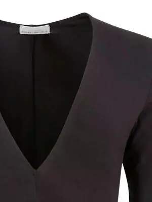 FLEUR DU MAL Deep V-neck Bodysuit - Black