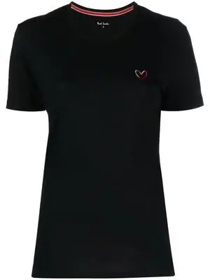 Paul Smith Swirl Heart-embroidered T-shirt - Black