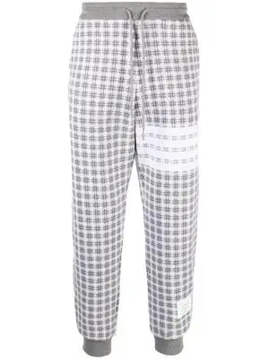 Thom Browne Checked Jacquard Track Pants
