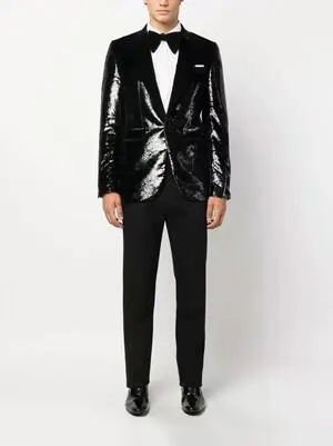 Philipp Plein Metallic-effect Single-breasted Blazer