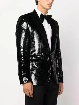 Philipp Plein Metallic-effect Single-breasted Blazer