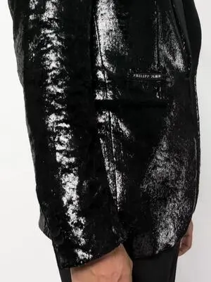 Philipp Plein Metallic-effect Single-breasted Blazer