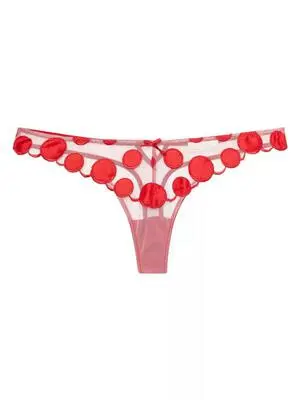 FLEUR DU MAL Polka-dot Briefs - Red