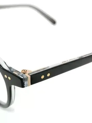 LESCA Lunetier Retro Frame Glasses - Black
