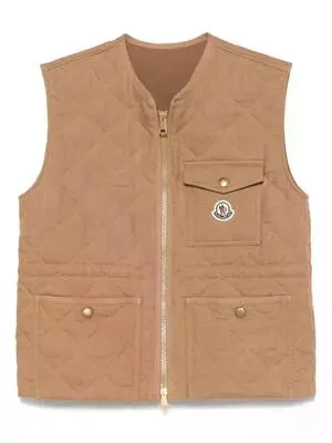 Moncler Vigny Gilet - Brown