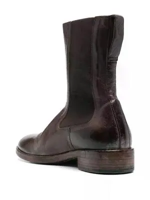 Moma Crinkled Leather Chelsea Boots