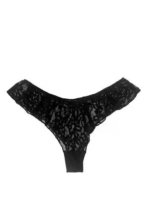 FLEUR DU MAL Venus Flutter Lace Panty - Black