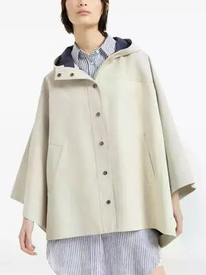 Brunello Cucinelli Cape-sleeved Jacket With Hood