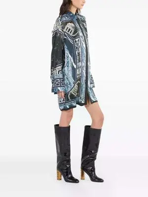 Roberto Cavalli Silk Long Shirt