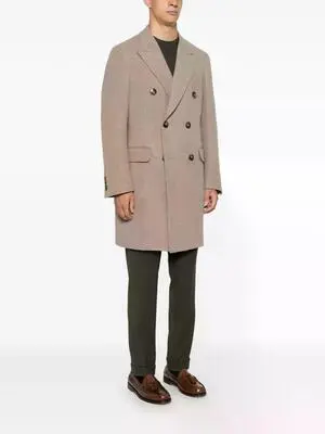 Canali Double-breasted Felted Wool Coat