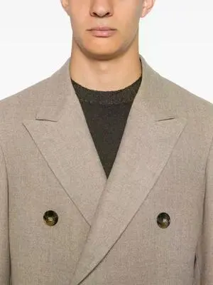 Canali Double-breasted Felted Wool Coat