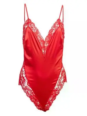 FLEUR DU MAL Venus Lace Teddy - Red
