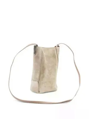 Brunello Cucinelli Suede Shoulder Bag - Neutrals
