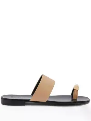 GIUSEPPE ZANOTTI Norbert Leather Toe-loop Sandals - Brown