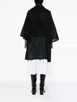 Yohji Yamamoto Textured Draped Midi Coat
