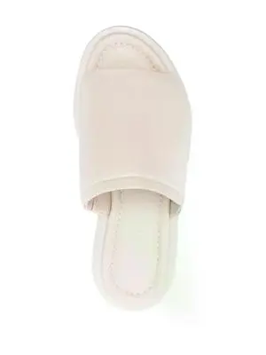 Calvin Klein Leather Flatform Sandals