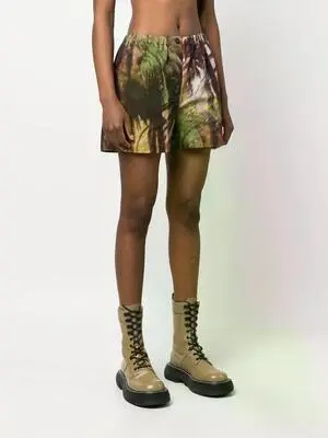 Alanui Tropical-print Thigh-length Shorts