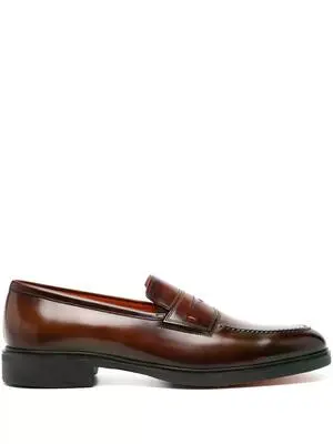 Santoni Leather Loafers