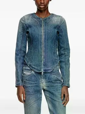 DIESEL® Zip-up Denim Jacket - Blue
