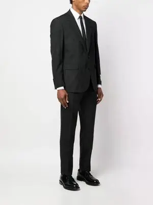 LARDINI Striped Single-breasted Suit - Black