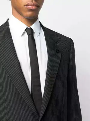 LARDINI Striped Single-breasted Suit - Black