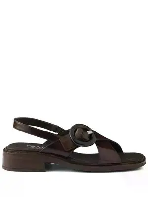 Prada Buckled Slingback Sandals