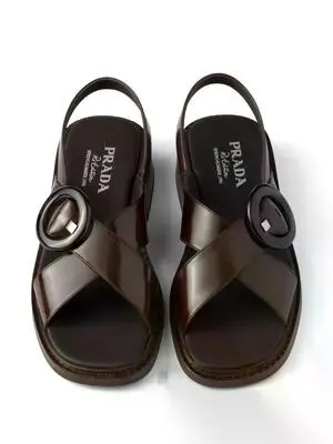 Prada Buckled Slingback Sandals