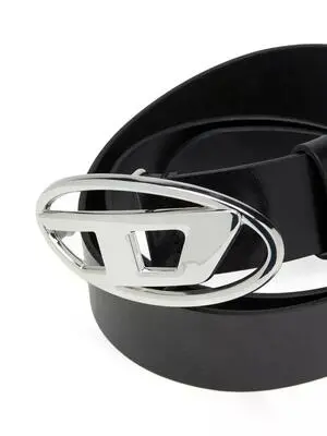 DIESEL® 1dr Logo-buckle Belt - Black