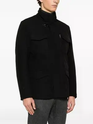 FAY Textured Jacket - Black