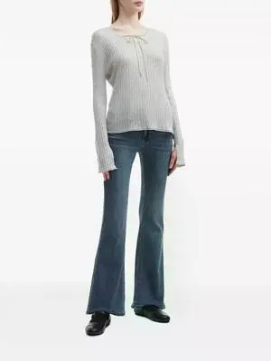 B+AB Ribbed-knit Top - Grey