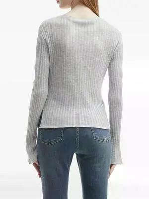 B+AB Ribbed-knit Top - Grey