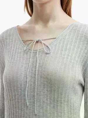B+AB Ribbed-knit Top - Grey