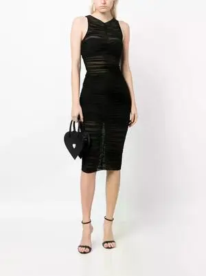 FLEUR DU MAL Ruched Midi Dress