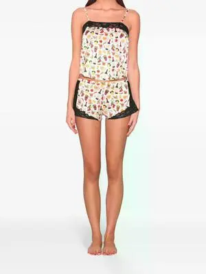 FLEUR DU MAL Charlotte Lace-trimmed Camisole Top