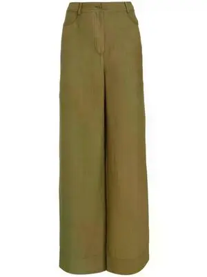 Alberta Ferretti Button-fastening Palazzo Trousers