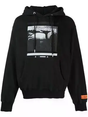 Heron Preston Graphic-print Hoodie - Black