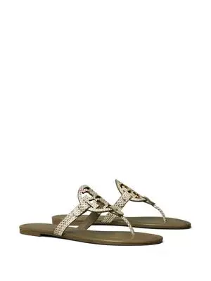 Tory Burch Miller Leather Sandals - Neutrals