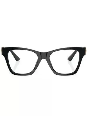 Versace Medusa Plaque Square-frame Glasses - Black