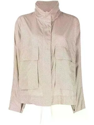 Goen.j Geometric Print Windbreaker Jacket
