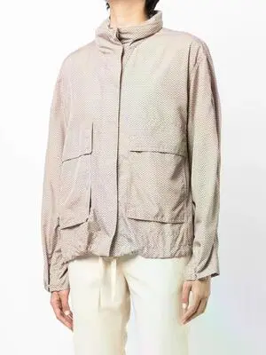 Goen.j Geometric Print Windbreaker Jacket