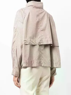 Goen.j Geometric Print Windbreaker Jacket
