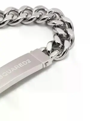 Dsquared2 Logo Plaque Chain-link Bracelet
