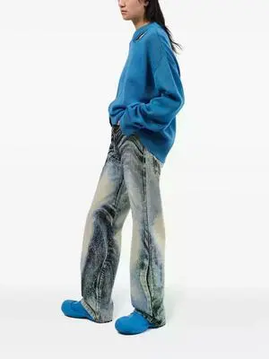 Camper Distressed Knit Sweater - Blue
