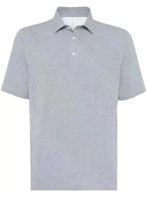 Brunello Cucinelli Cotton Polo Shirt - Grey