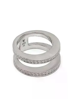 Tom Wood Vault Double Zirconias Ring - Silver