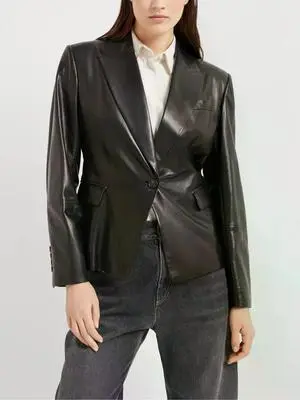 Brunello Cucinelli Leather Blazer
