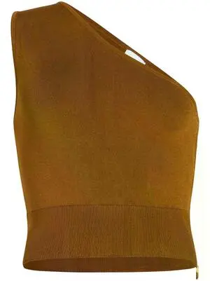 PATOU One-shoulder Knitted Top - Brown
